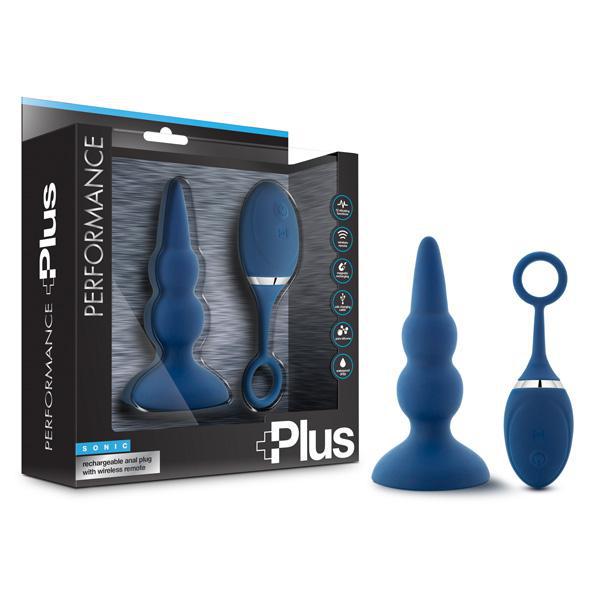 Performance Plus Sonic Rechargeable Anal Plug Blue Temptations